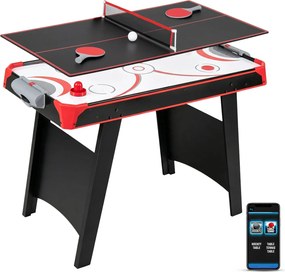 Costway 2 v 1 Herní stůl na vzdušný hokej se stolem na stolní tenis s 12