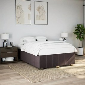 Rám postele bez matrace tmavě hnědý 140 x 200 cm textil 3284842