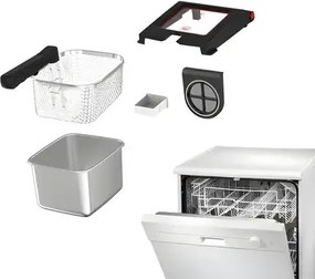 Tefal Clear Duo FR600D10 nerez/černá / Fritéza / 2000 W / 3,5 l / 150-