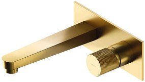 OMNIRES Contour - Umyvadlová baterie pod omítku, 2-otvorová instalace, s tělesem, kartáčované zlato CT8015GLB