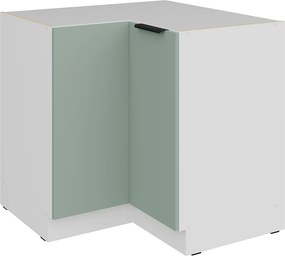 ARIA sb | dolní skříňka 90x90 DN 2F rohová s policí | 90x90 cm | bílá/aquamarine