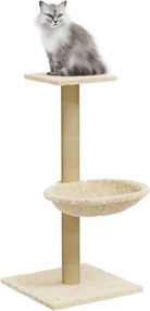 Škrabadlo pro kočky se sisalovým sloupkem krémové 74 cm 171588