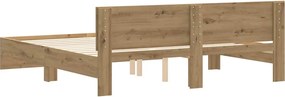 Rám postele s čelem s čelo Dub artisan 203 x 185 x 70 cm 3378500