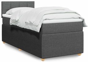 Box spring postel s matrací tmavě šedá 80 x 200 cm textil 3289584