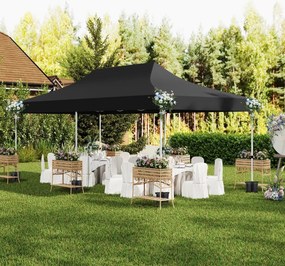 Costway Pavilon skládací pavilon s 6 odnímatelnými bočními stěnami a – černý
