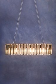 Kovové závěsné svítidlo se skleněným stínidlem Akiko – Premier Housewares