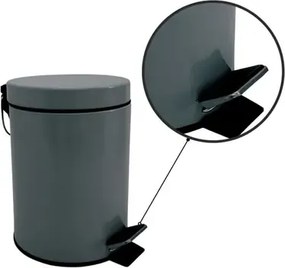 MSV UNIS pedálový odpadkový koš 3 L tmavě šedá  / ocel