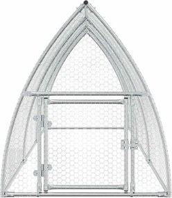 Klec pro kuřata stříbrná 300 x 105 x 120 cm pozinkovaná ocel 172553