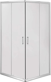 Deante Funkia, čtvercový sprchový kout 80x80 cm, výška 185cm, 5mm matné sklo, chromový profil, KYC_642K