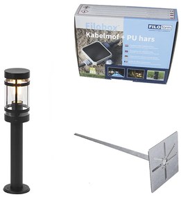 Moderní venkovní svítidlo černé 50 cm IP44 - Gleam