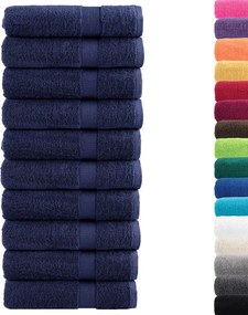 Prémiové ručníky do sprchy SOLUND 10 ks tmavě modré 70x140 cm 600 g/m² 137262