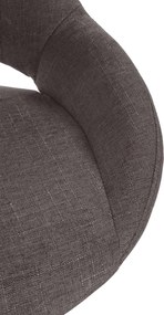Barová židle Milet látka chromovaná konstrukce – tmavě šedá