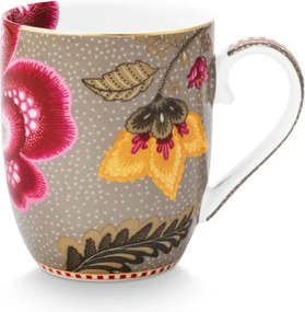 Pip Studio Blooming Tales hrneček 180ml, khaki (Malý květinový hrnek )