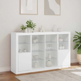 Příborníky s LED osvětlením 3 ks bílé kompozitní dřevo 3209135