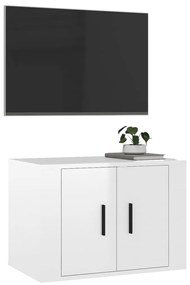 Nástěnná TV skříňka bílá s vysokým leskem 57 x 34,5 x 40 cm