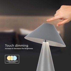 LED Solution Šedá LED stolní nabíjecí lampa 240mm 3W