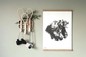 Teemu Järvi Plakát s motivem medvěda Roaring bear 50x70