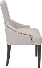 Jídelní židle 2 ks krémově šedé textil 242402