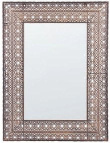 Nástěnné zrcadlo 69 x 90 cm měď DEHRADUN Beliani