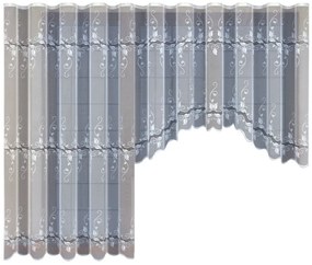 Dekorační žakárová záclona s řasící páskou GLADYS 160 bílá 400x160 cm MyBestHome