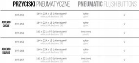 Cersanit Accento Circle, pneumatické splachovací tlačítko, bílé sklo, S97-055