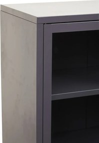 Šedá ocelová vitrína 75x150x35 cm Acier – Premier Housewares