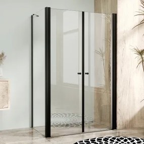 BETA COMBI BLACK 80x100 Clear Obdélníkový sprchový kout bez vaničky