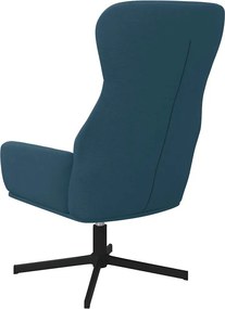 Relaxační křeslo modré samet 341118
