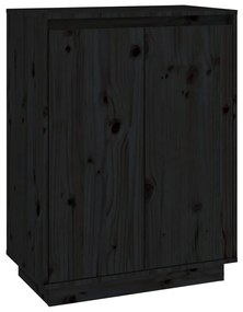 vidaXL Botník černý 60 x 35 x 80 cm masivní borové dřevo