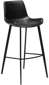 OnaDnes -20% ​​​​​Dan-Form Vintage černá koženková barová židle DAN-FORM Hype 75 cm