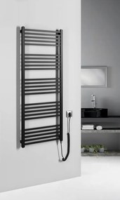Sapho METRO-E elektrický koupelnový radiátor rovný 500 x 1340 mm 500 W černá mat ME513B