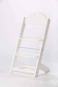 Lucas Wood Style rostoucí židle MIXLE -  bílá/bílá rostoucí židle MIXLE: Srdíčko