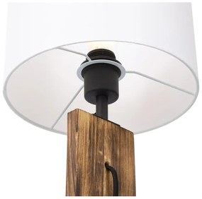 Stolní lampa PINUS 1xE27/40W/230V bílá/dřevo