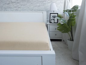 XPOSE® Jersey prostěradlo Exclusive - bílá káva 200x200 cm