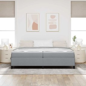 Postel s boxspringem Světle šedá 200 x 200 cm textil 3398885