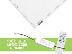 Ecolite Bílý podhledový LED panel 600 x 600mm 40W CCT s DO LED-GPL44-40/BI/CCT