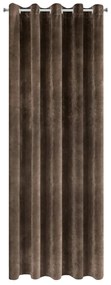 ZATEMŇOVACÍ ZÁVĚS NA KROUŽCÍCH VILLA 140X250 CM HNĚDÁ