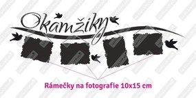 Samolepky na zeď - Okamžiky s Fotorámečky Barva: Vanilková