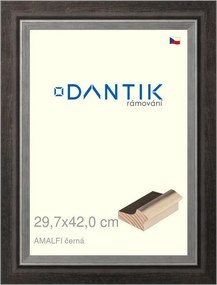 DANTIK rámeček 29,7x42 | AMALFI černá (Plexi Čiré)