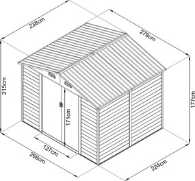 LANIT PLAST, s.r.o. zahradní domek LANITPLAST MAXTORE WOOD 98 LG2302