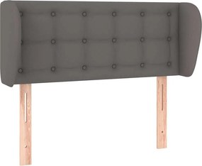 Čelo postele typu ušák šedá 103x23x78/88 cm umělá kůže 3117232