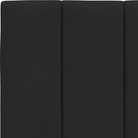 Postel s matrací Hanko černá 160 x 200 cm samet 3208606