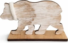 Dřevěná dekorace na stůl medvěd 15,2 × 4 × 9 cm, stojící