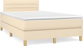 Box spring postel s matrací krémová 120x200 cm textil 3140686