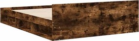 Rám postele se zásuvkami kouřový dub 140 x 190 cm kompozit 3280766