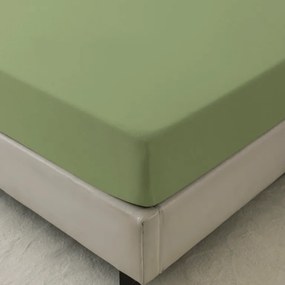 Prostěradlo z mikrovlákna MICROVELLE olivově zelené 180x200 cm