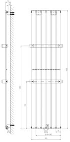 Sapho Colonna otopné těleso 450 x 1800 mm středové pískovec IR148S
