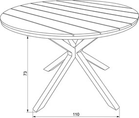 Zahradní stůl VAIO - hliník, polywood, více barev Barva: šedá