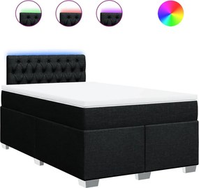 Box spring postel s matrací černá 120x190 cm textil 3288136