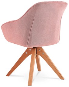 Designové jídelní křeslo HC-770 PINK2 látka růžová, nohy masiv buk